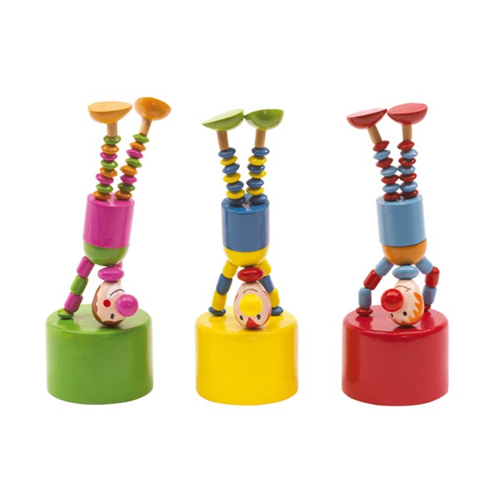 CDO Promocionales - Push puppets "Crazy clowns", 3 assorted colours