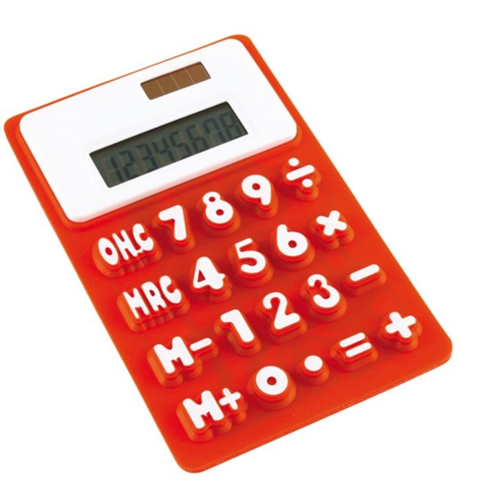 CDO Promocionales - 8-digit rubber calculator "Wobbly"